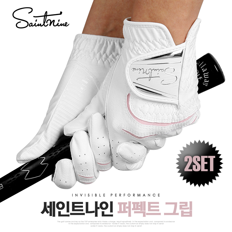 핫딜 세인트나인 여성용 실리콘 극세사 골프장갑 양손 2set 딜팡 골프용품 전문쇼핑몰