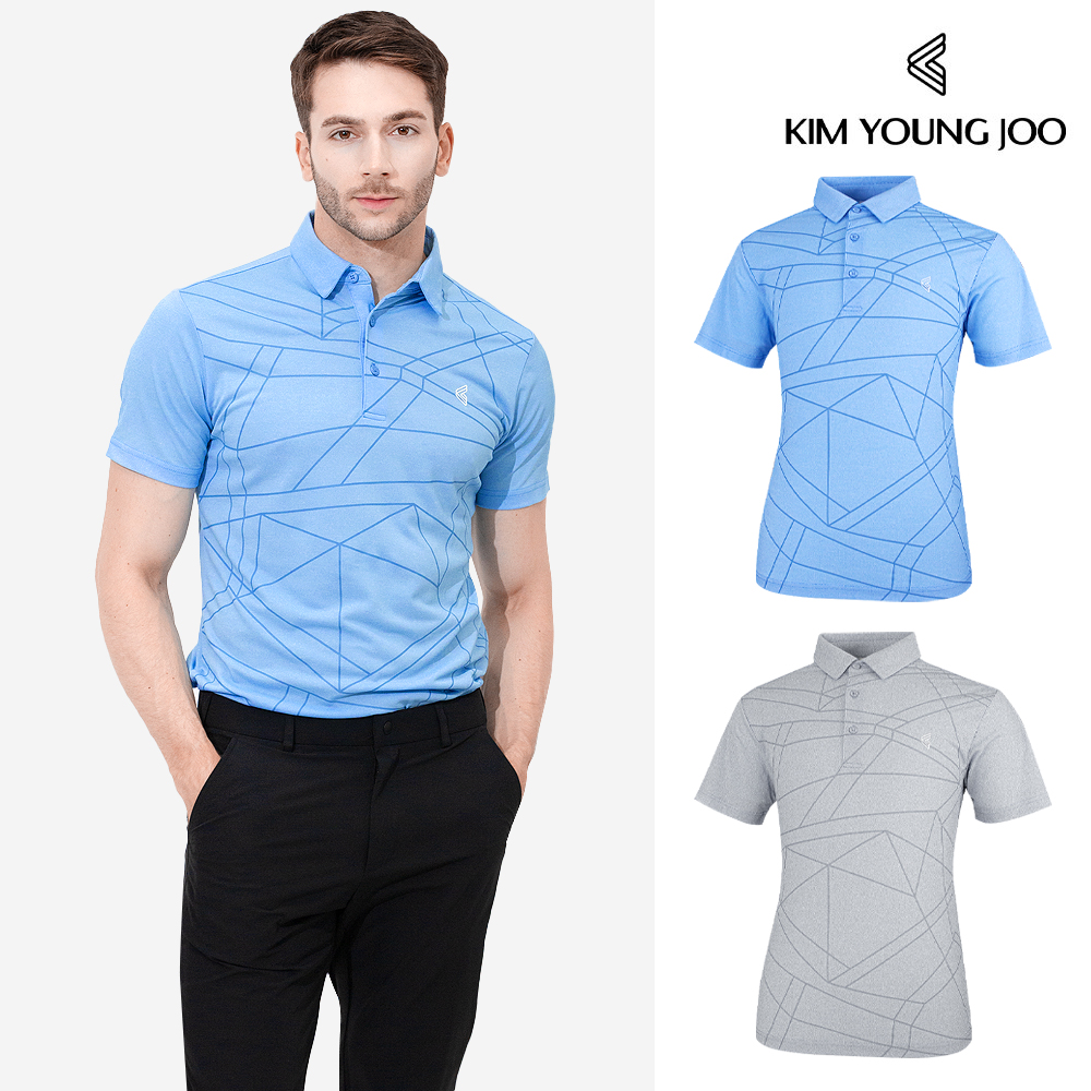 트리플딜 2장세트 김영주 남성 골프웨어 여름 파스텔 제에리 냉감 쿨링 기능성 반팔 카라 티셔츠 스포츠 상의 딜팡 골프용품 전문쇼핑몰