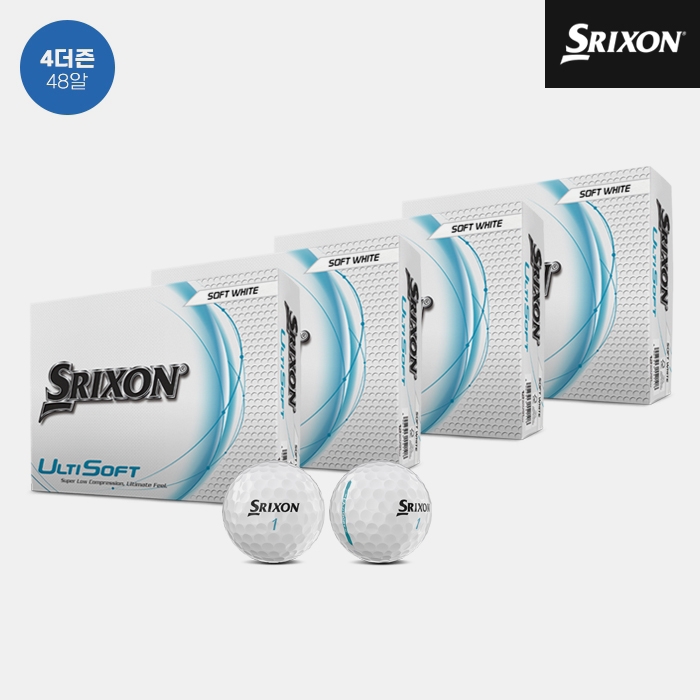 핫딜 4더즌 48알 던롭코리아 스릭슨 얼티소프트5 저압축 고반발 골프볼 남여공용 화이트 2피스 딜팡 골프용품 전문쇼핑몰