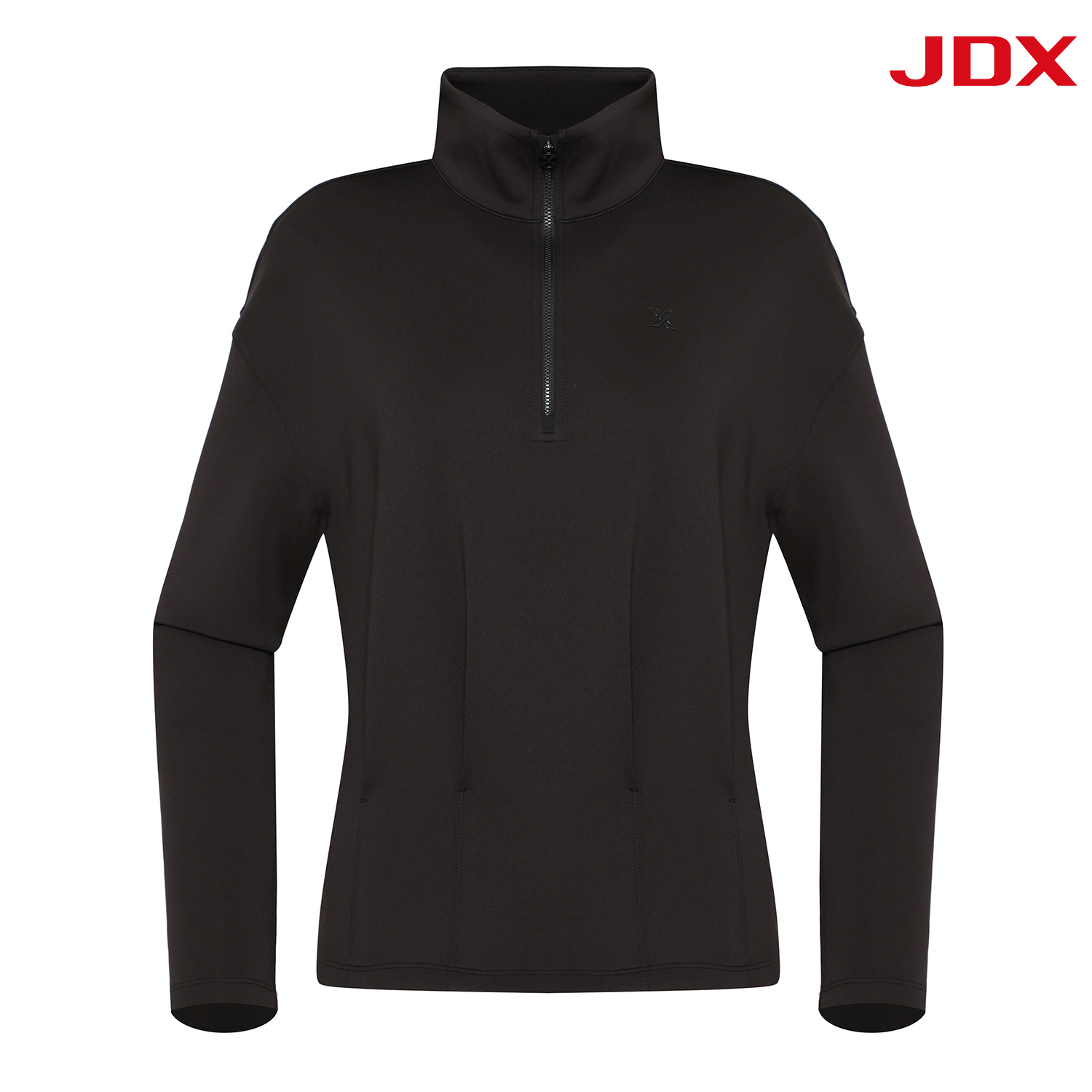 [핫딜] JDX 여성 밑단 핀턱 루즈핏 반집업(X1TLU7409BK) - 딜팡 - 골프용품 전문쇼핑몰